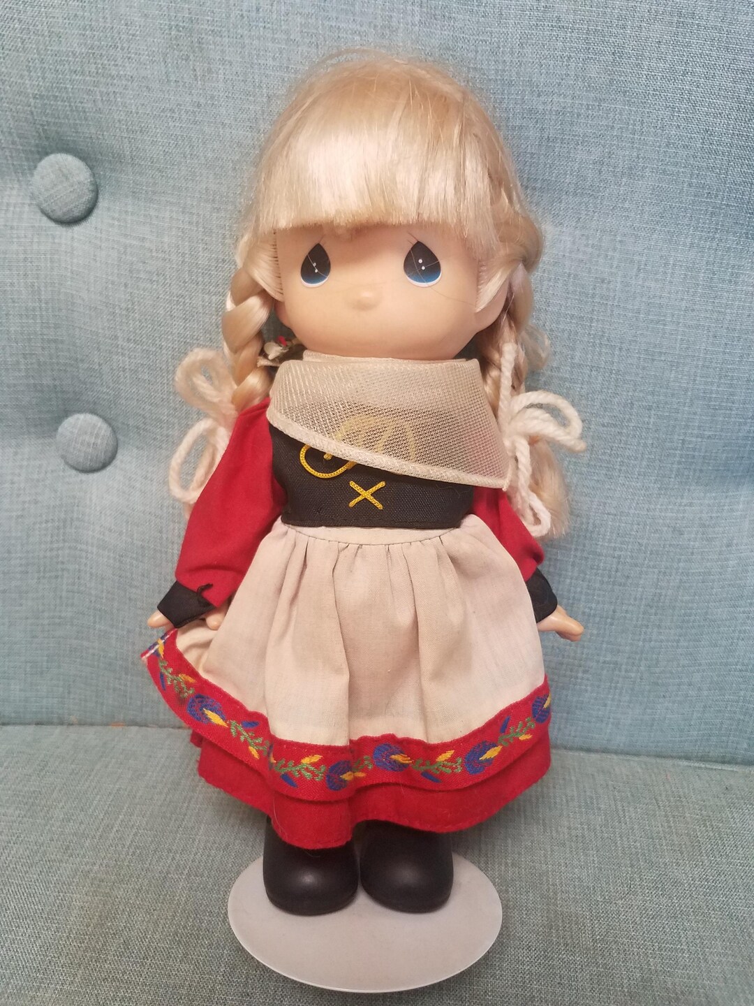 Precious Moments 90s Gretchen Children of the World Doll With Stand - Etsy