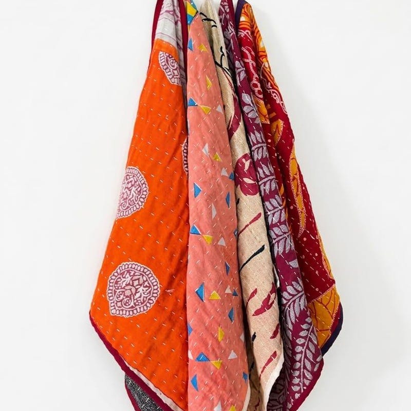 Kantha Kitchen Towel - Etsy