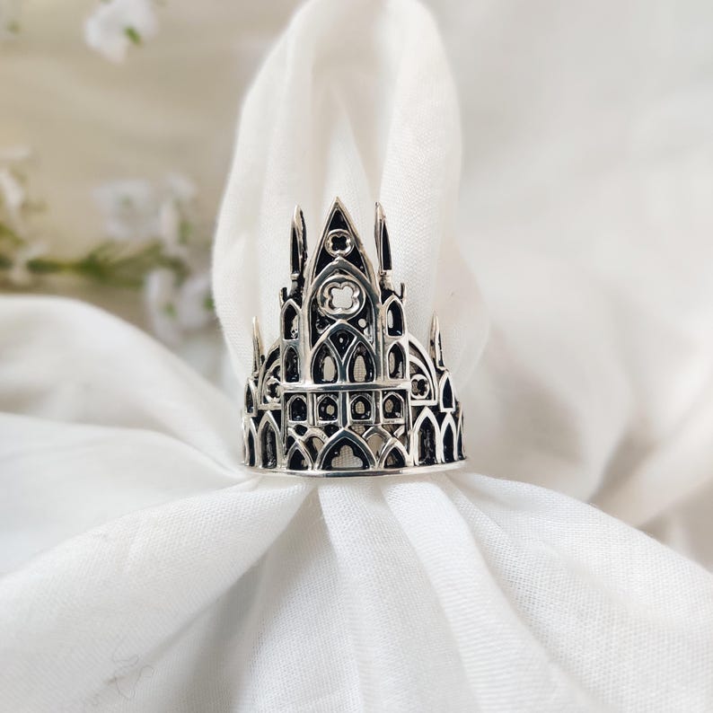 Sterling Silver Gothic Ring, Vintage Ring, Medieval Jewelry, Gift Idea ...
