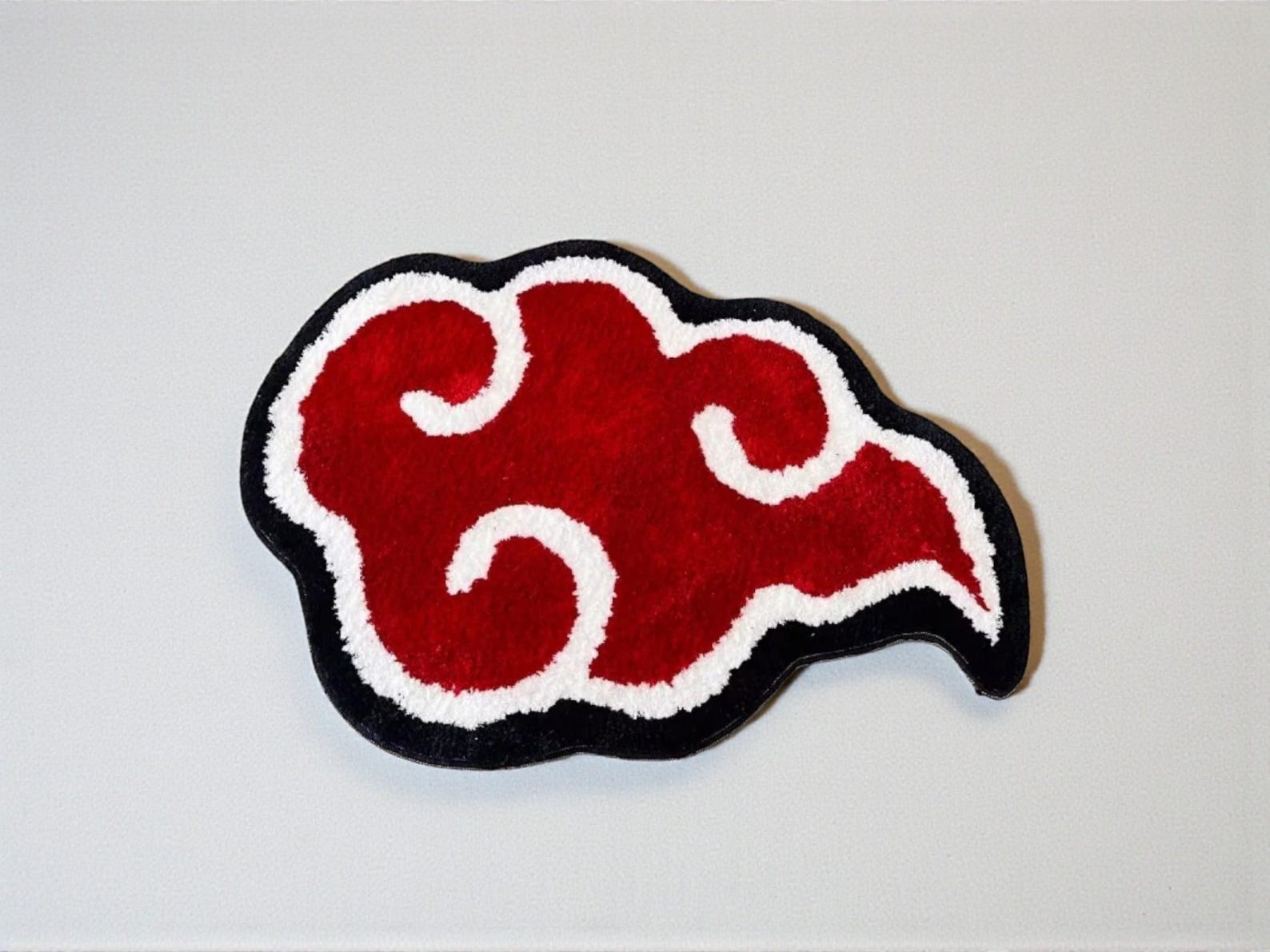 Anime Rug | Fluffy Akatsuki Red Cloud Rug - Etsy