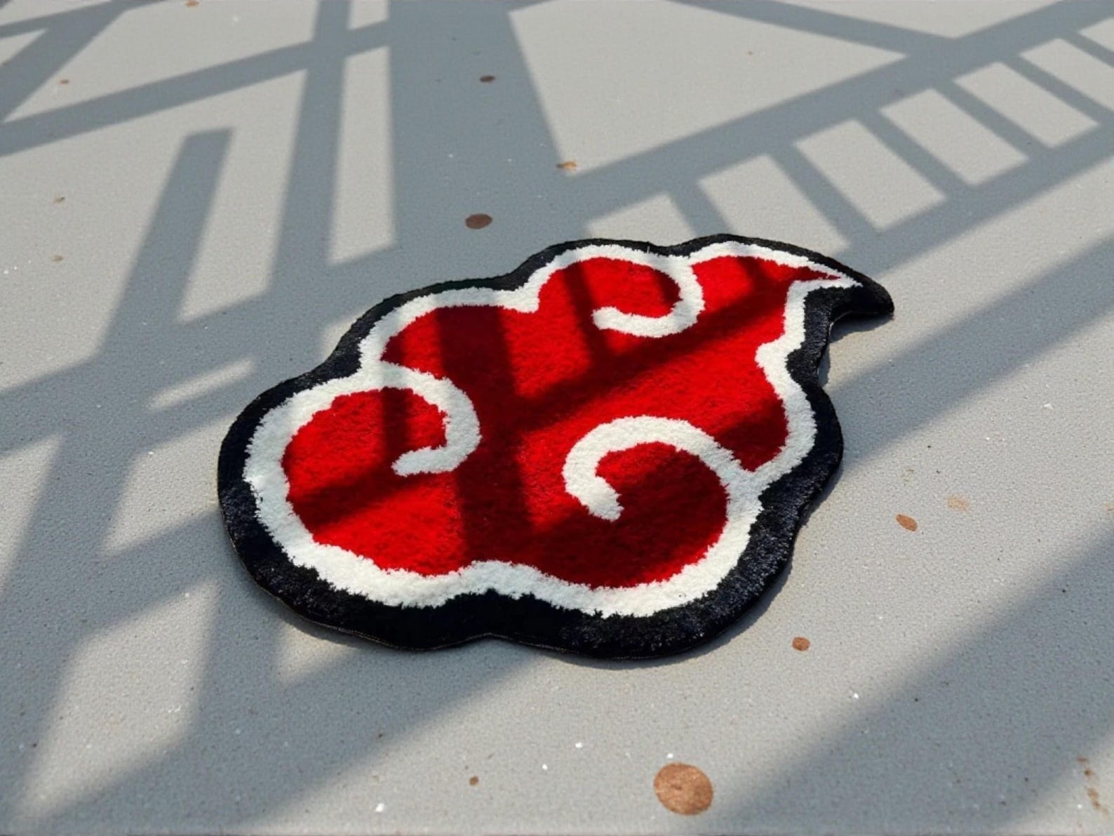 Anime Rug | Fluffy Akatsuki Red Cloud Rug - Etsy
