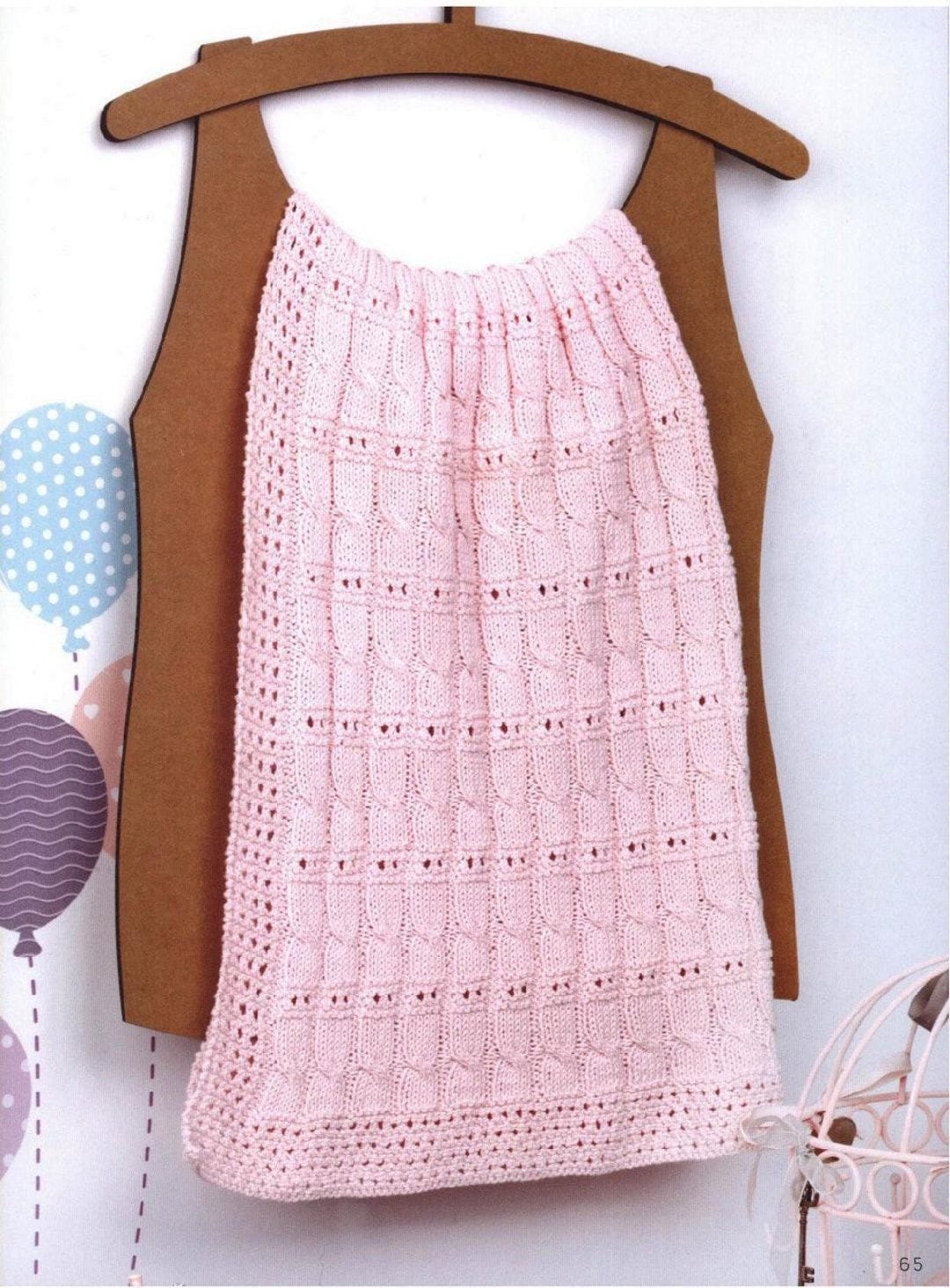Baby Lace & Cable Blanket- Cot Cover Pram Cover in 4ply Cotton ...