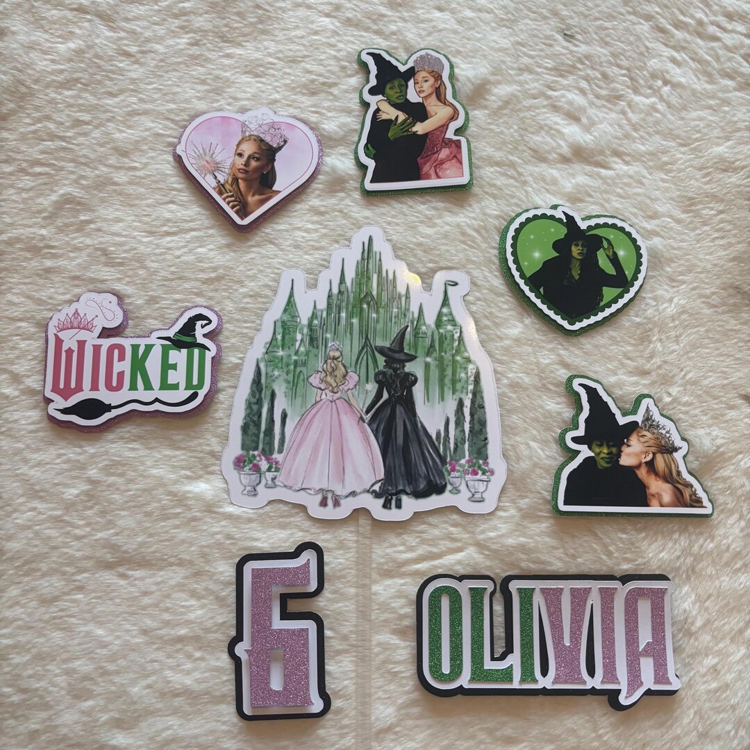 Wicked Cake Topper Set , Wicked Party Decor - Etsy