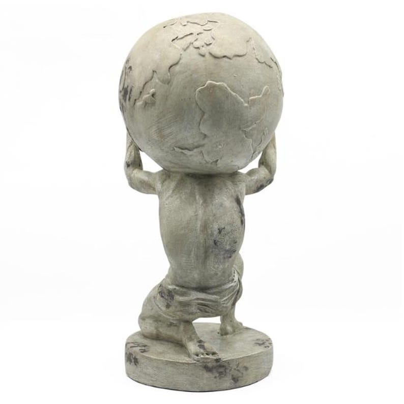 Atlas Statue Holding World Sculpture, Greek Mythology Resin Figurine ...
