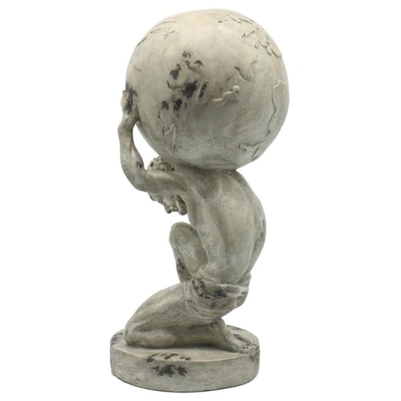 Atlas Statue Holding World Sculpture, Greek Mythology Resin Figurine ...