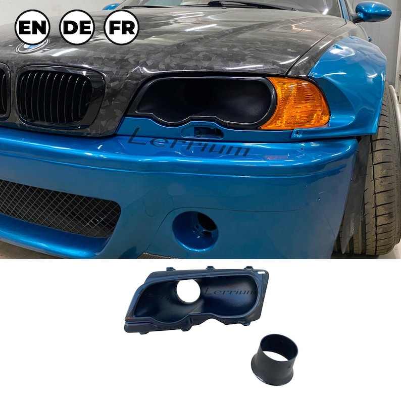 BMW E46 M3 Headlight Duct 3" Cold Air Intake Left Side - Etsy