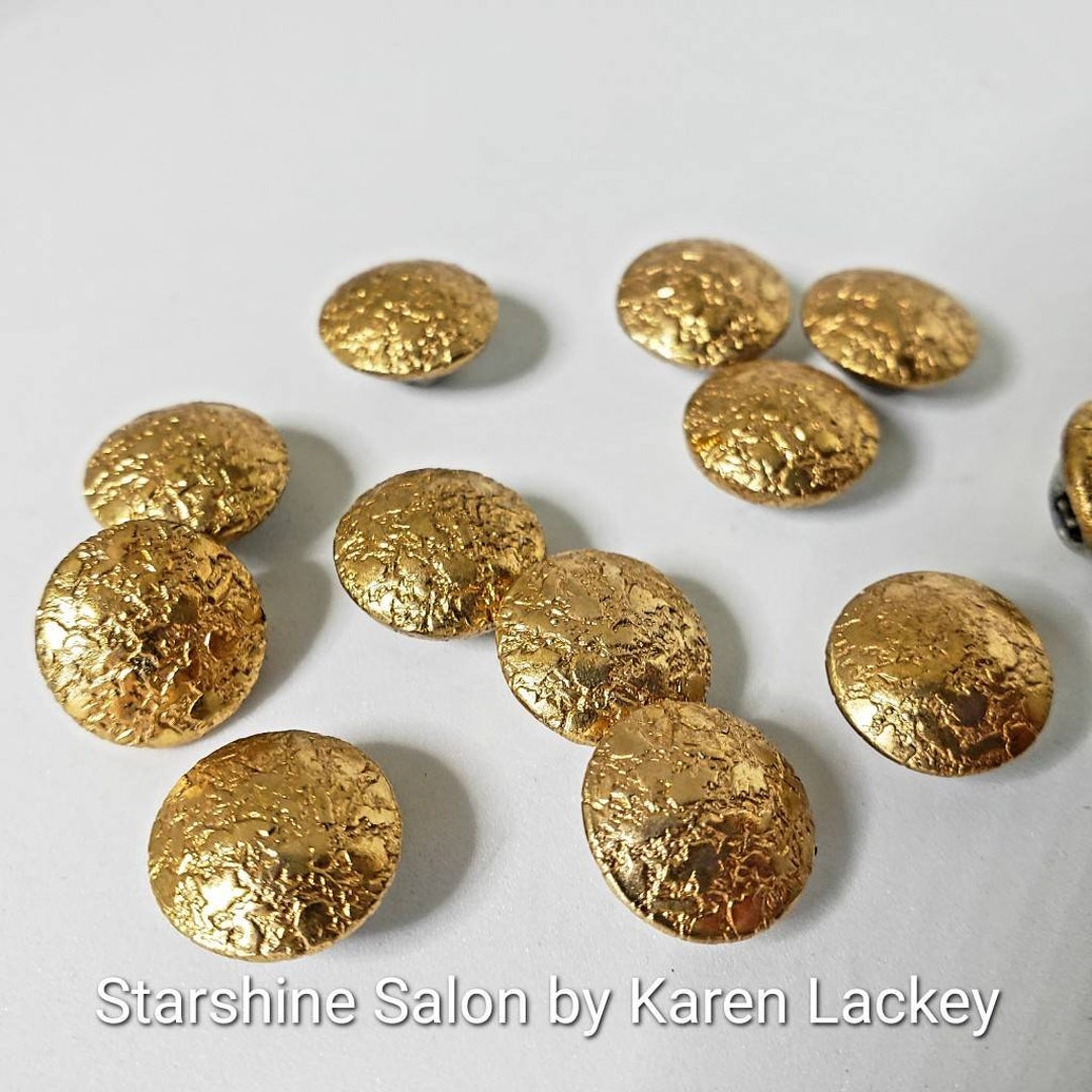 Vintage Metal Shank Buttons Gold Tone Set of 24 - Etsy
