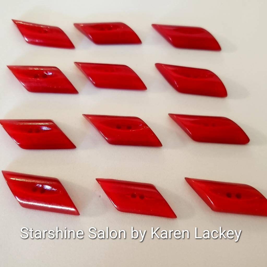 Vintage Lucite Red Licorice Buttons Sew Through Set of 12 - Etsy