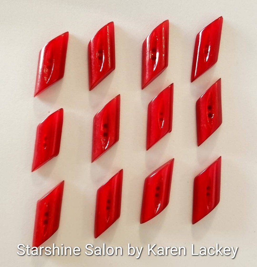 Vintage Lucite Red Licorice Buttons Sew Through Set of 12 - Etsy