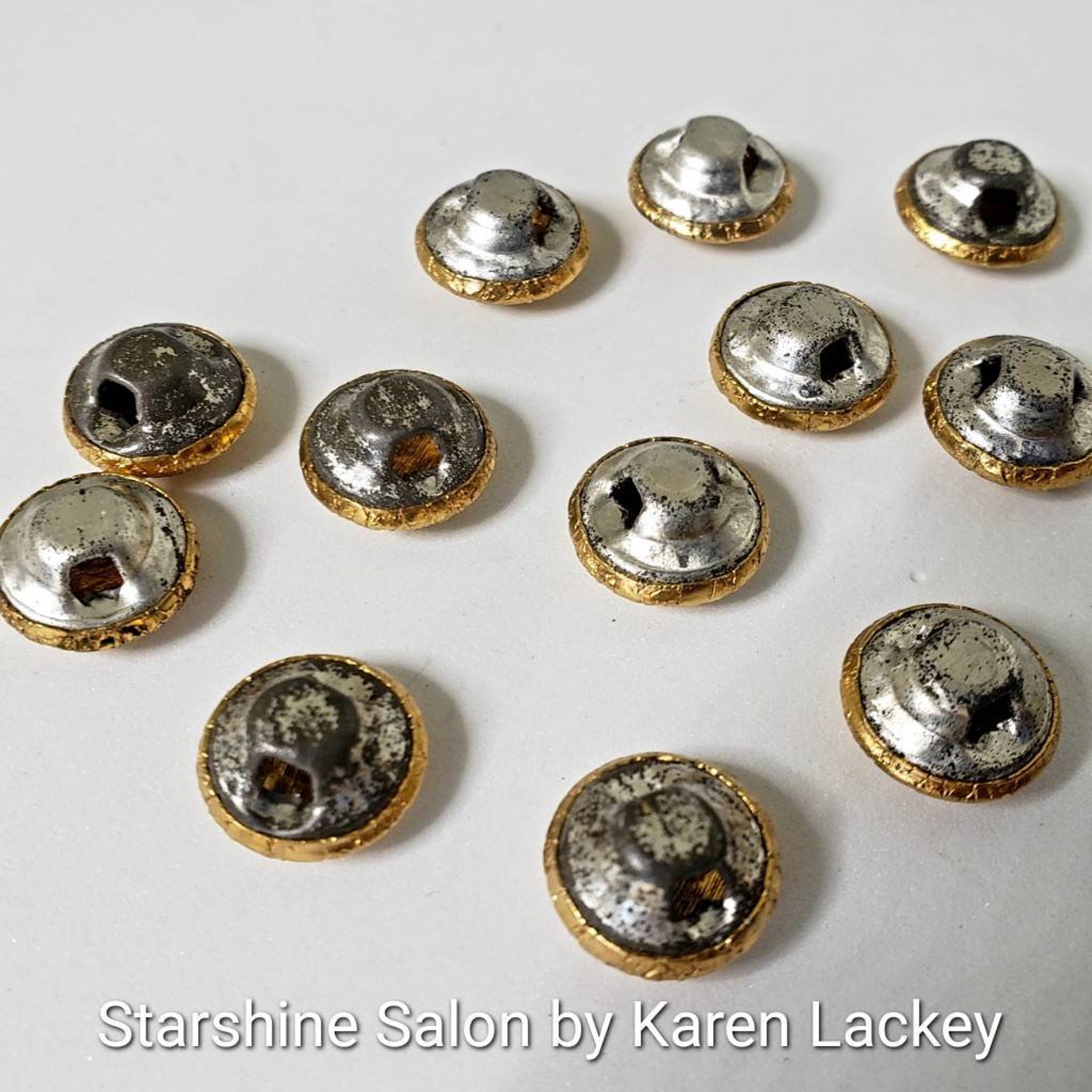 Vintage Metal Shank Buttons Gold Tone Set of 24 - Etsy
