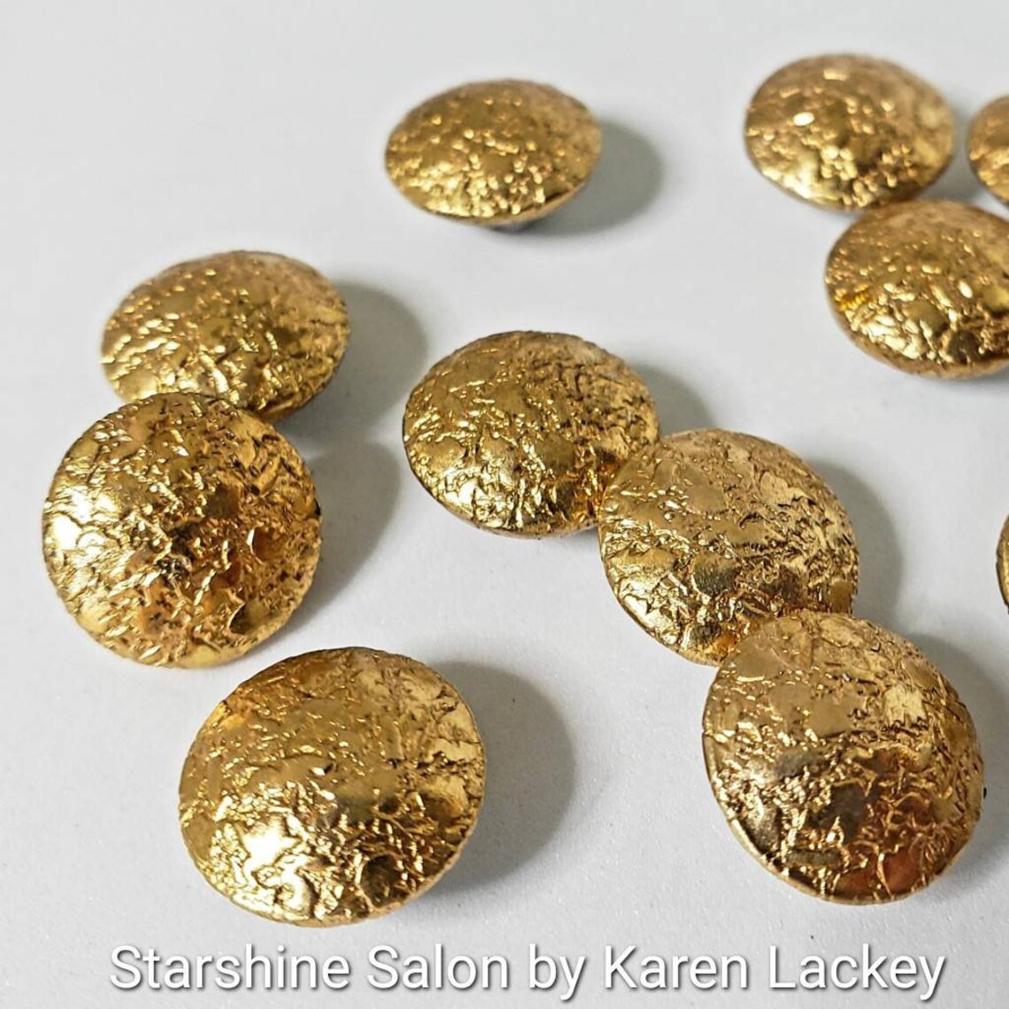Vintage Metal Shank Buttons Gold Tone Set of 24 - Etsy