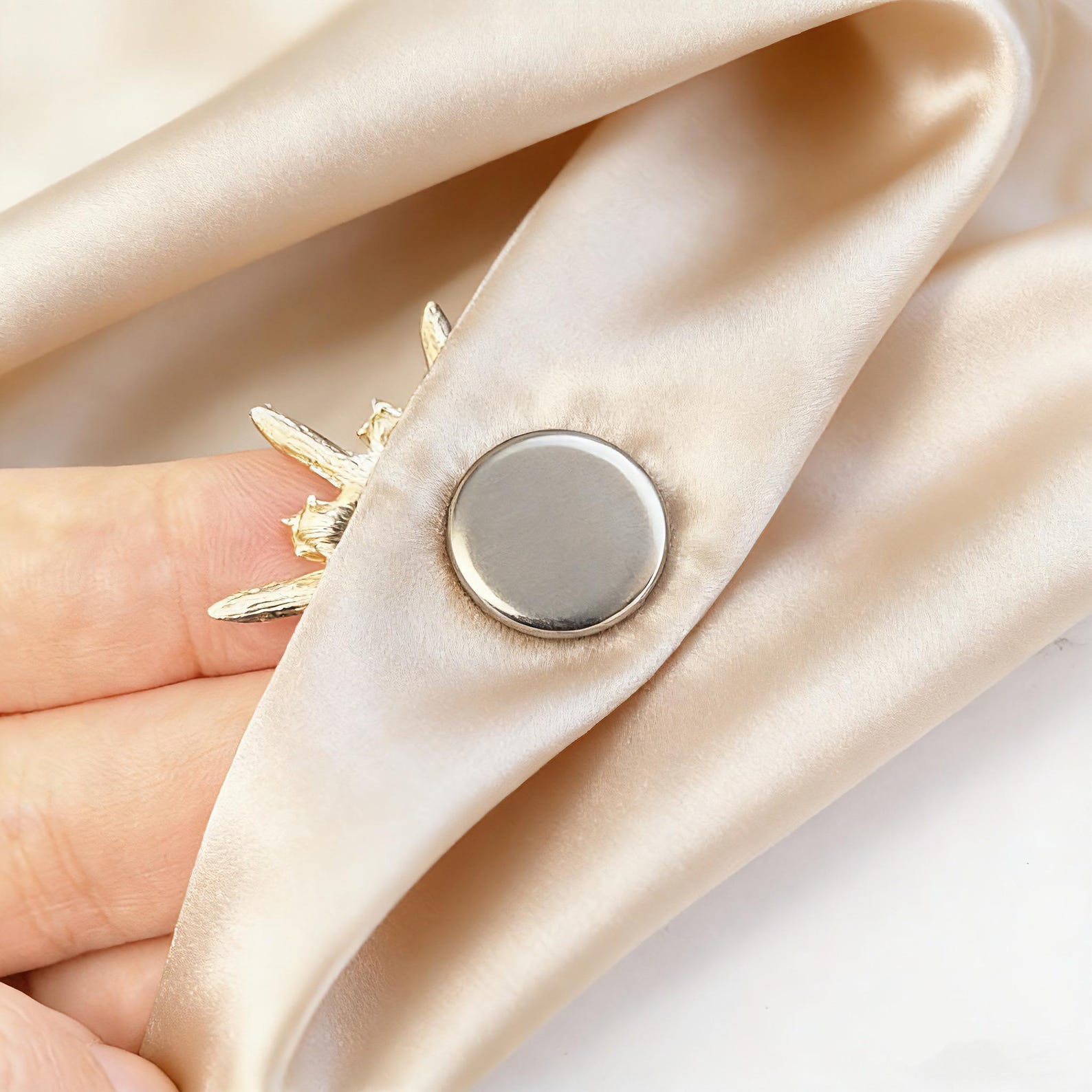 4-pack Magnetic Brooch Converter - No Hole Pin Holder for Lapel Pin and ...