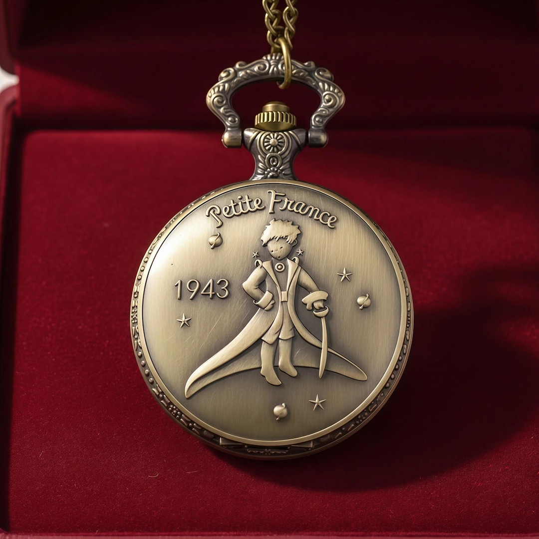 Bronze 'little Prince' Pocket Watch Necklace, Vintage Style - Etsy