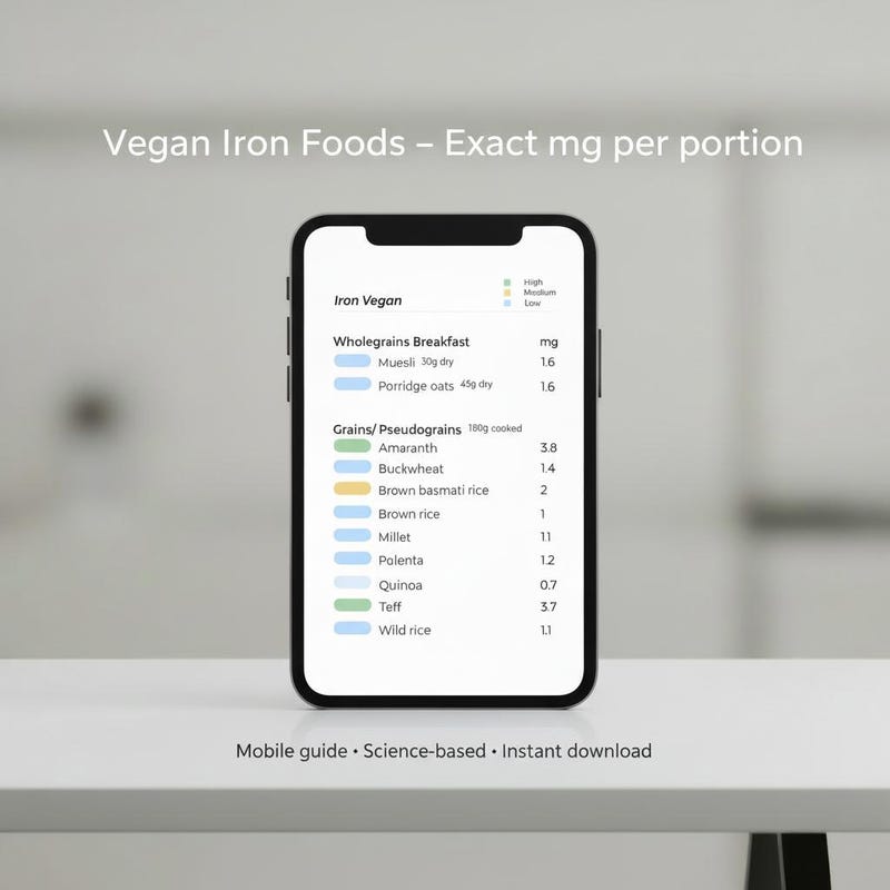 Vegan Iron Rich Foods - Etsy