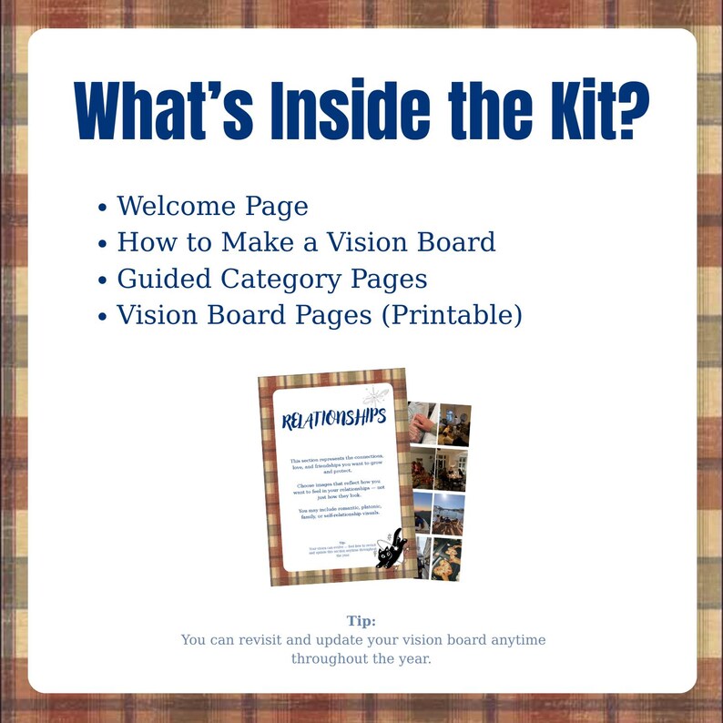 2026 Vision Board Kit Printable | Guided Manifestation & Goal Setting ...