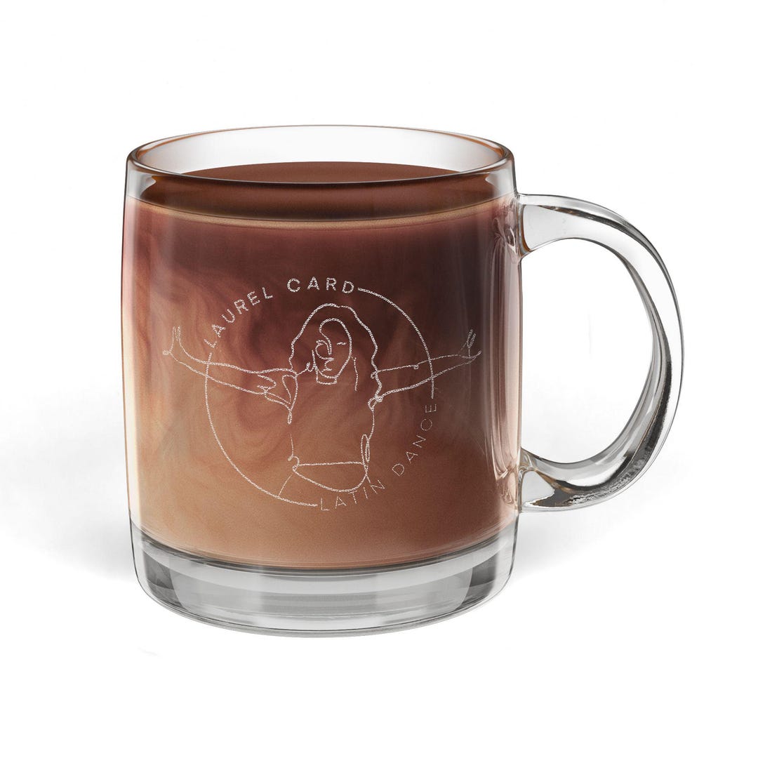 Laurel Carol Lockin Dove Engraved Glass Coffee Mug | 12oz - Etsy