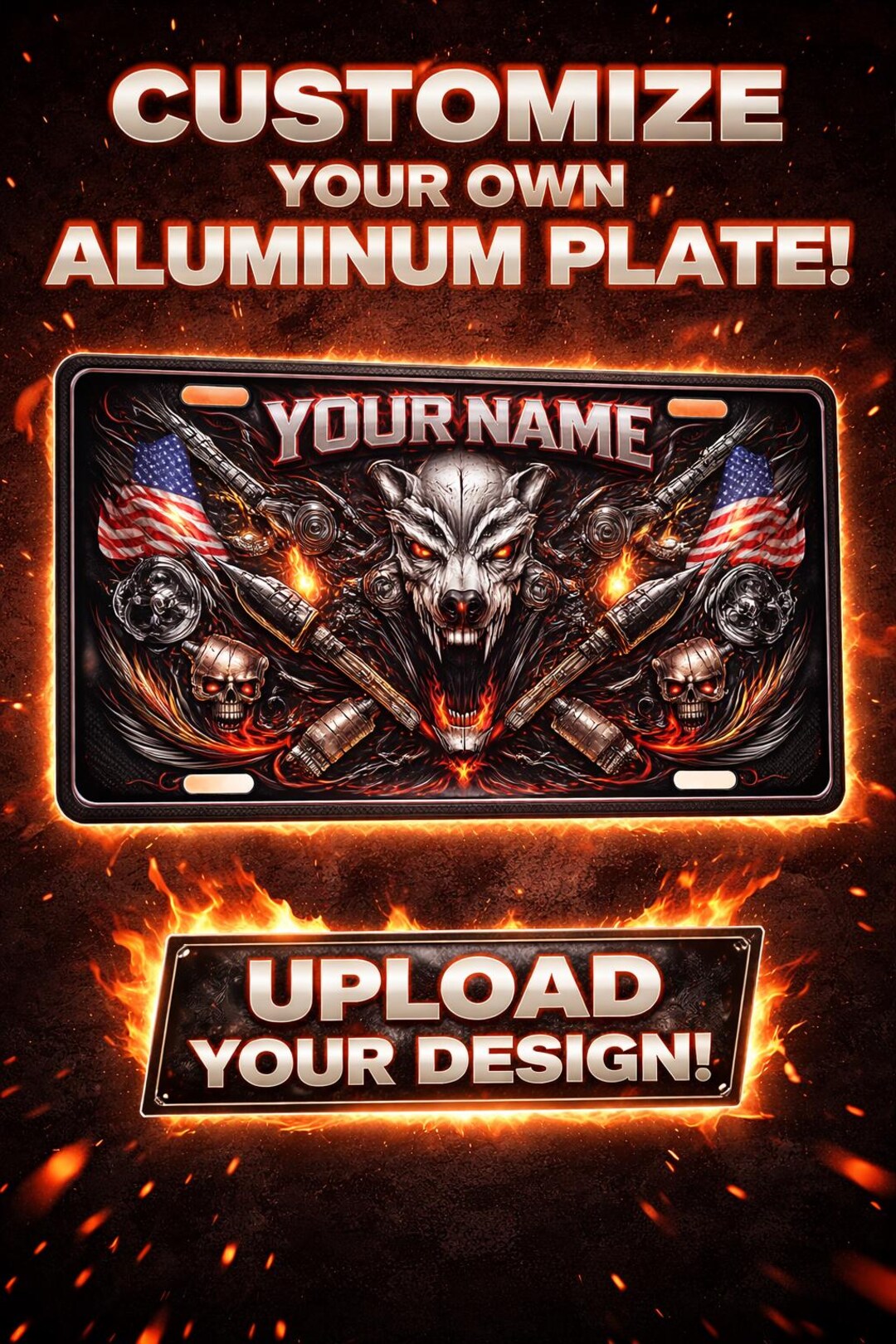 Custom Aluminum Plate | Personalized Metal Print | Photo or Text ...