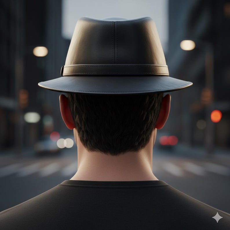 Men's Leather Fedora – Vintage Style Handmade Cap - Etsy