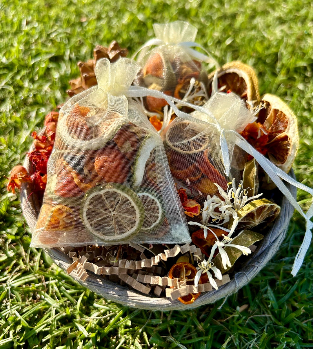 Citrus & Clove Blend 3 Sachets Basket Lemon Lime Sweet Orange Kumquat ...