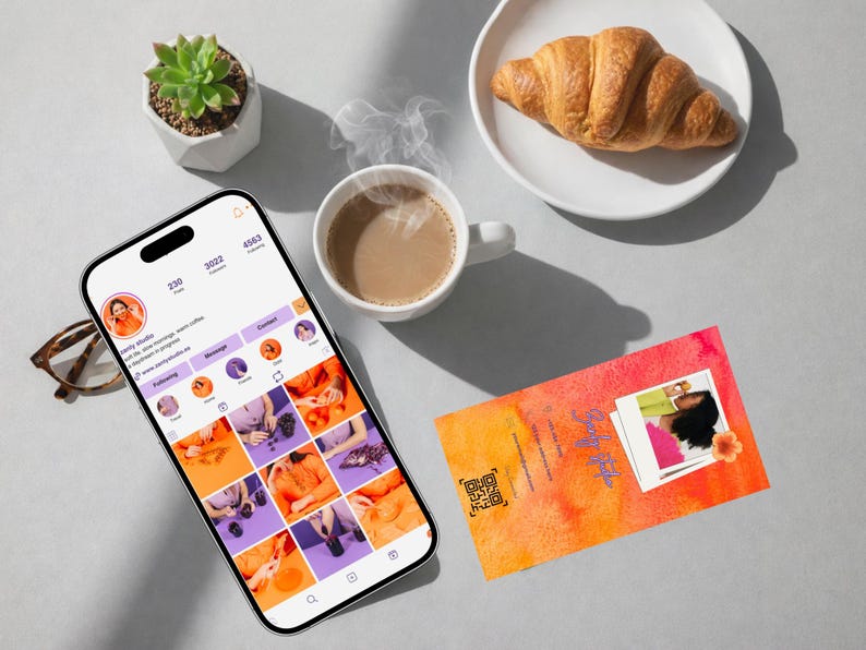 Instagram Profile Mockup Canva Template, Editable IG Dashboard Preview ...