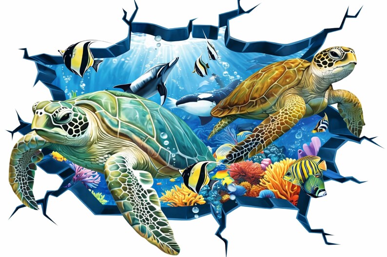 Kids Jungle & Ocean Wall Art Printable Set | Animal Nursery Decor ...
