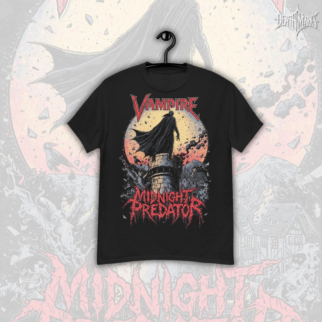 Heavy Metal Vampire T-shirt: "midnight Predator" - Etsy