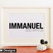 Immanuel. 8x10in. Printable Christian Poster. PDF. | Etsy