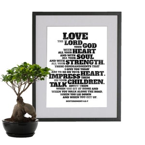 Deuteronomy 6:5-7. Love the Lord Your God. 8x10. DIY Printable ...