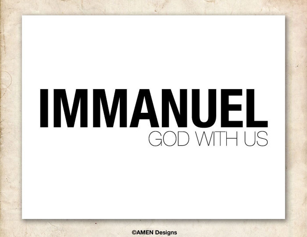 Immanuel. 8x10in. Printable Christian Poster. PDF. - Etsy