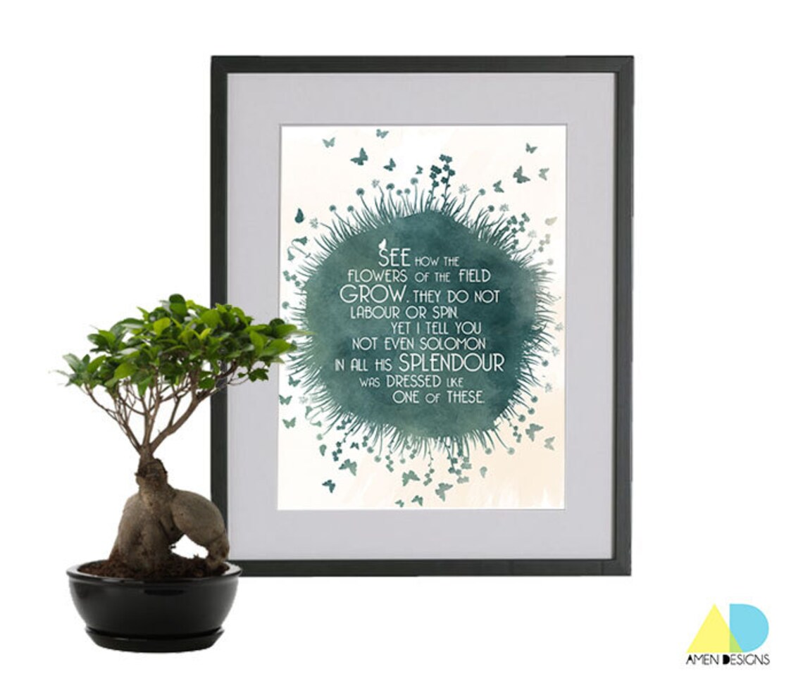Do Not Be Anxious Triptych. Matthew 6:25-34. DIY. JPEG. 8x10 Printable ...