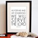 Joshua 24:15. We Will Serve the Lord. 8x10 DIY Printable - Etsy