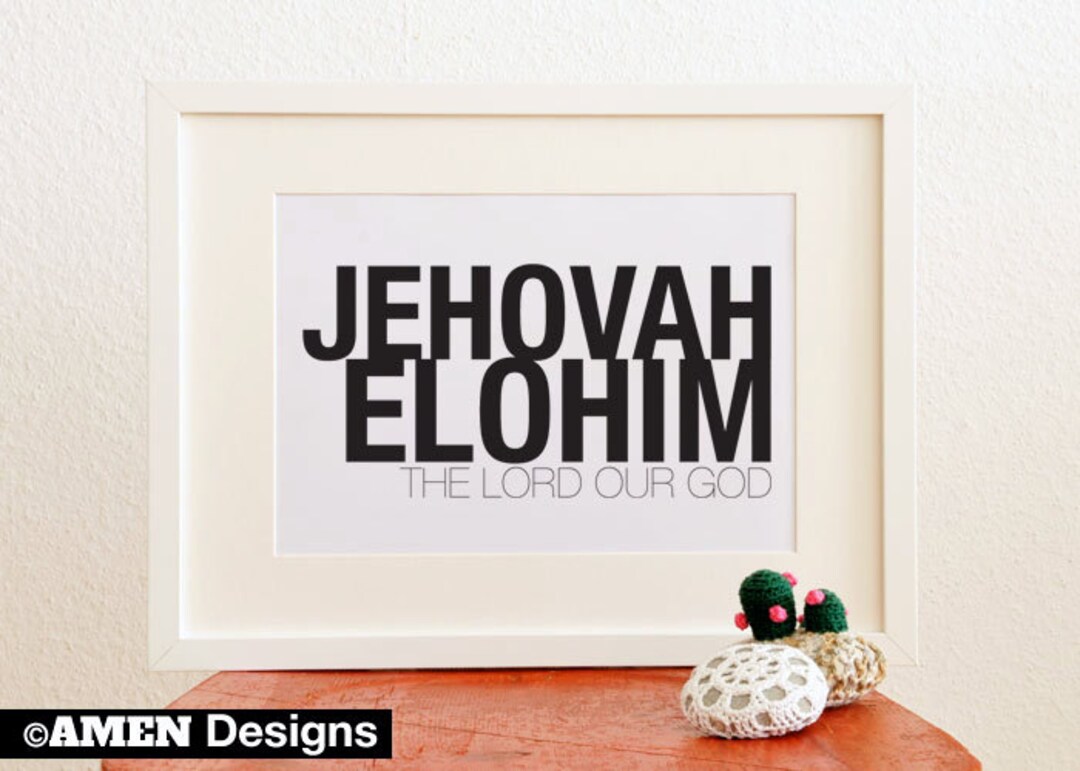 Jehovah Elohim. 8x10. PDF. Printable Christian Poster. Bible Verse. - Etsy
