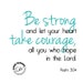Be Strong Take Courage. Psalm 31:24. 8x10in. DIY Printable - Etsy
