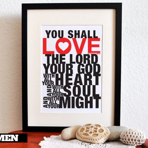 Deuteronomy 6:5. Love the Lord Your God. 8x10. DIY Printable - Etsy