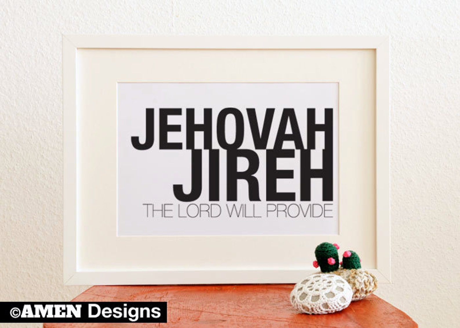 Jehovah Jireh. 8x10in. PDF. Printable Christian Typographical Design ...