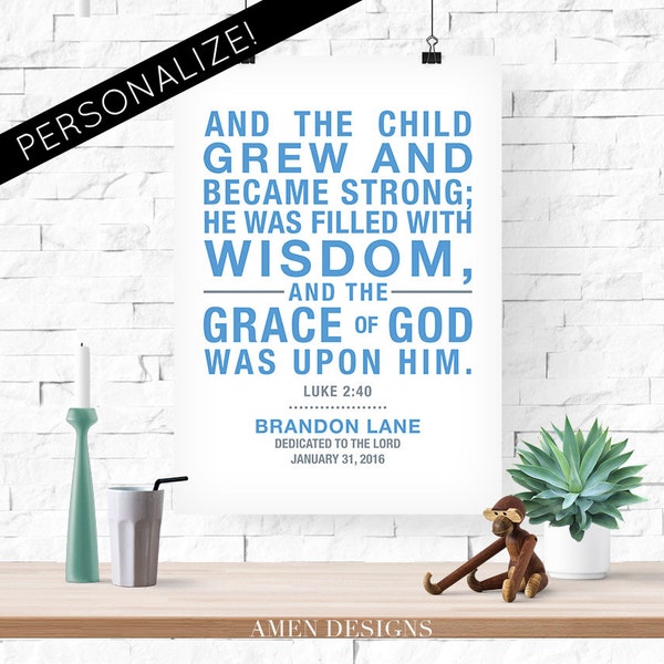 Luke 2 40 - Etsy
