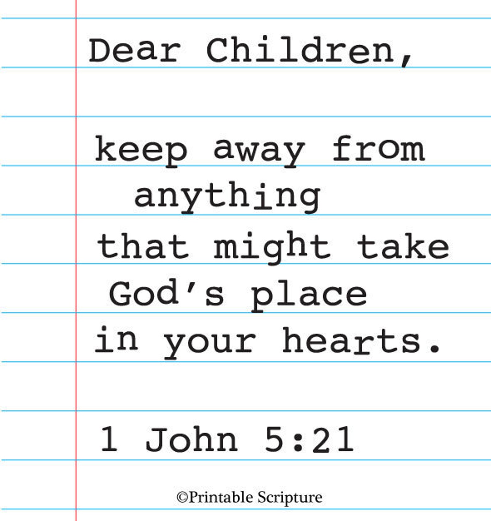1 John 5 21 DIY Printable Christian Poster PDF 8x10 Dear Children 1 John 5 21 DIY Printable Christian Poster PDF 8x10 Dear Children