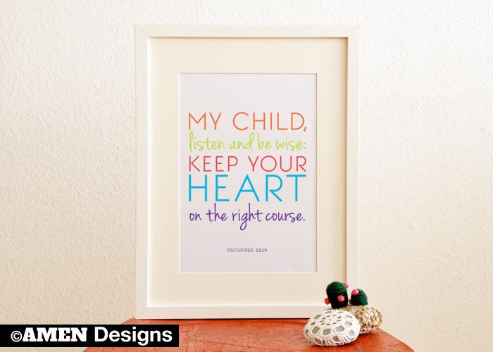 Nursery Decor. Printable Christian Poster. My Child. Proverbs - Etsy