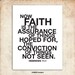 Faith. Hebrews 11:1. 8x10. DIY Printable Christian Poster. Bible Verse ...