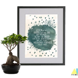 Do Not Be Anxious Triptych. Matthew 6:25-34. DIY. JPEG. 8x10 Printable ...