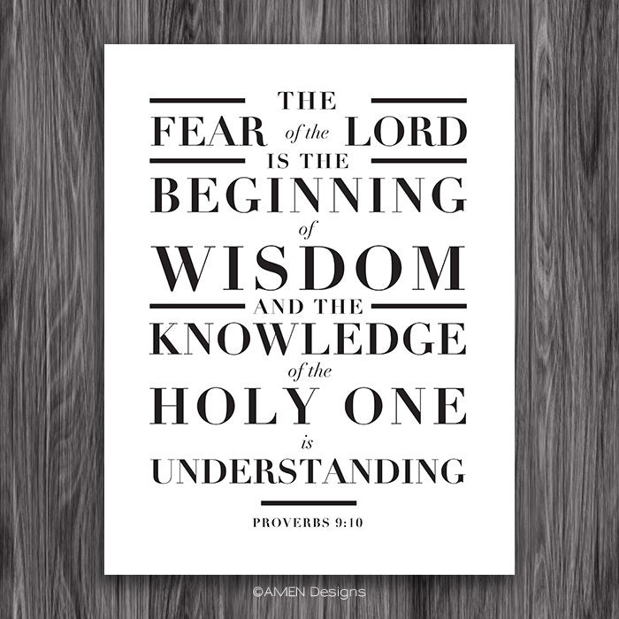 Proverbs 9:10. Beginning of Wisdom. 8x10. DIY Printable Christian ...