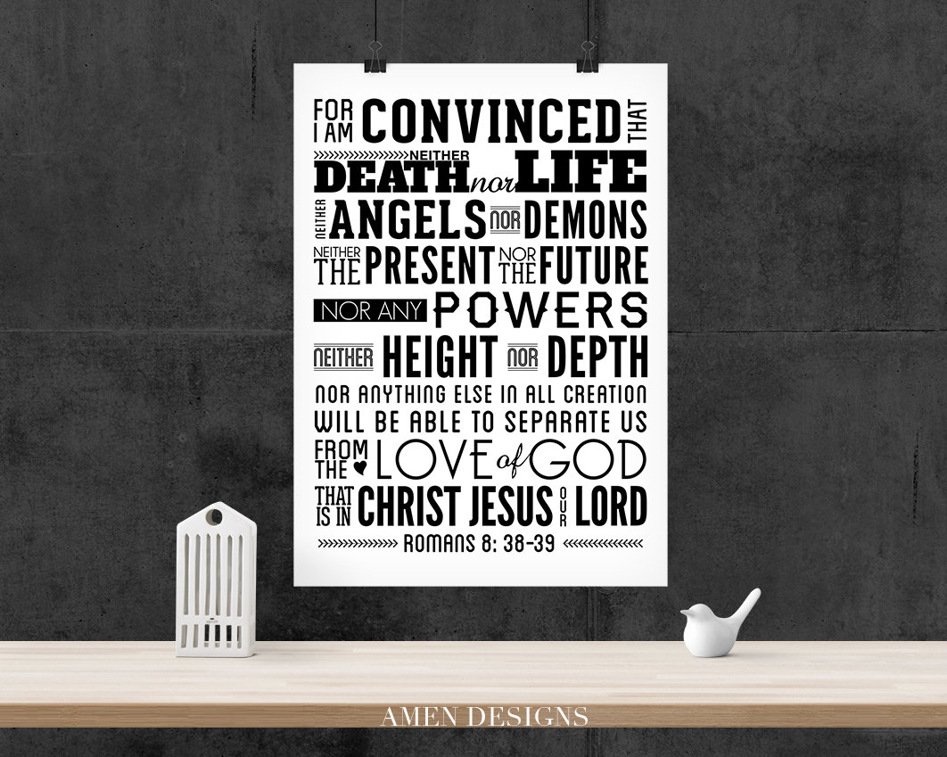 Romans 8:38-39. Neither-nor. 8x10. DIY Printable Christian - Etsy