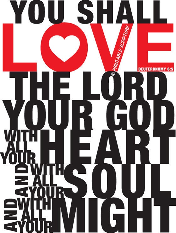 Deuteronomy 6:5. Love the Lord Your God. 8x10. DIY Printable - Etsy