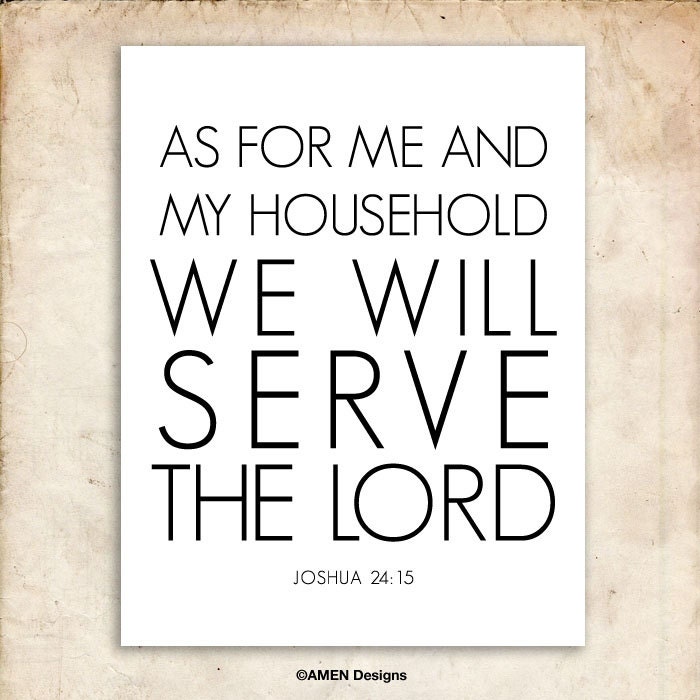 Joshua 24:15. as for Me. 8x10 DIY Printable Christian Poster. Pdf.bible ...