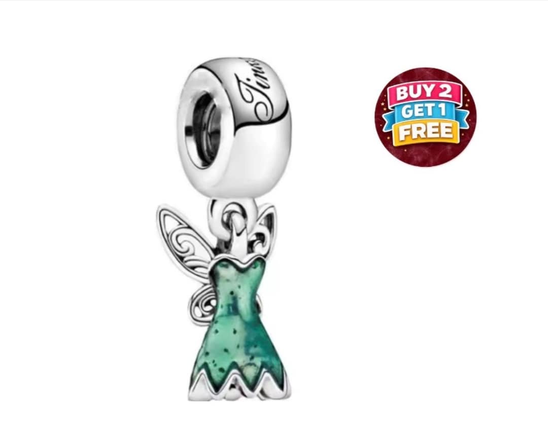 Disney Tinker Bell Dangle Charm, Charm for Bracelet or Necklace, 925 ...