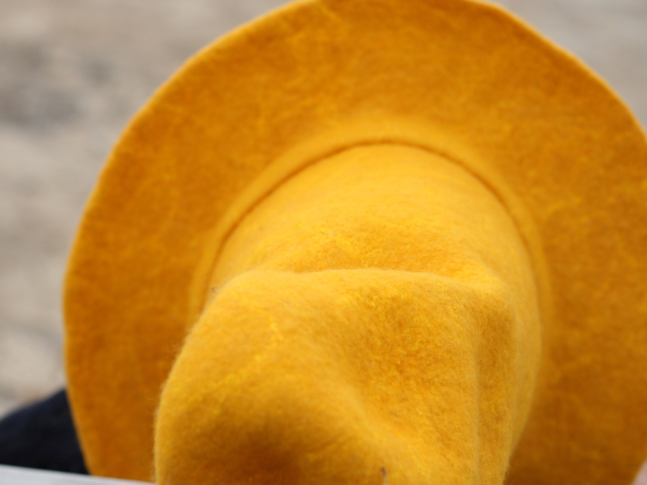 Yellow Floppy Hat. Felted Slouch Hat. Farmers Gardener Peasant - Etsy