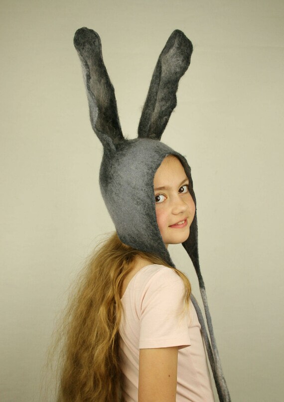 Items similar to Bunny / Hare / Rabbit felted Hat - Bunny / Hare ...