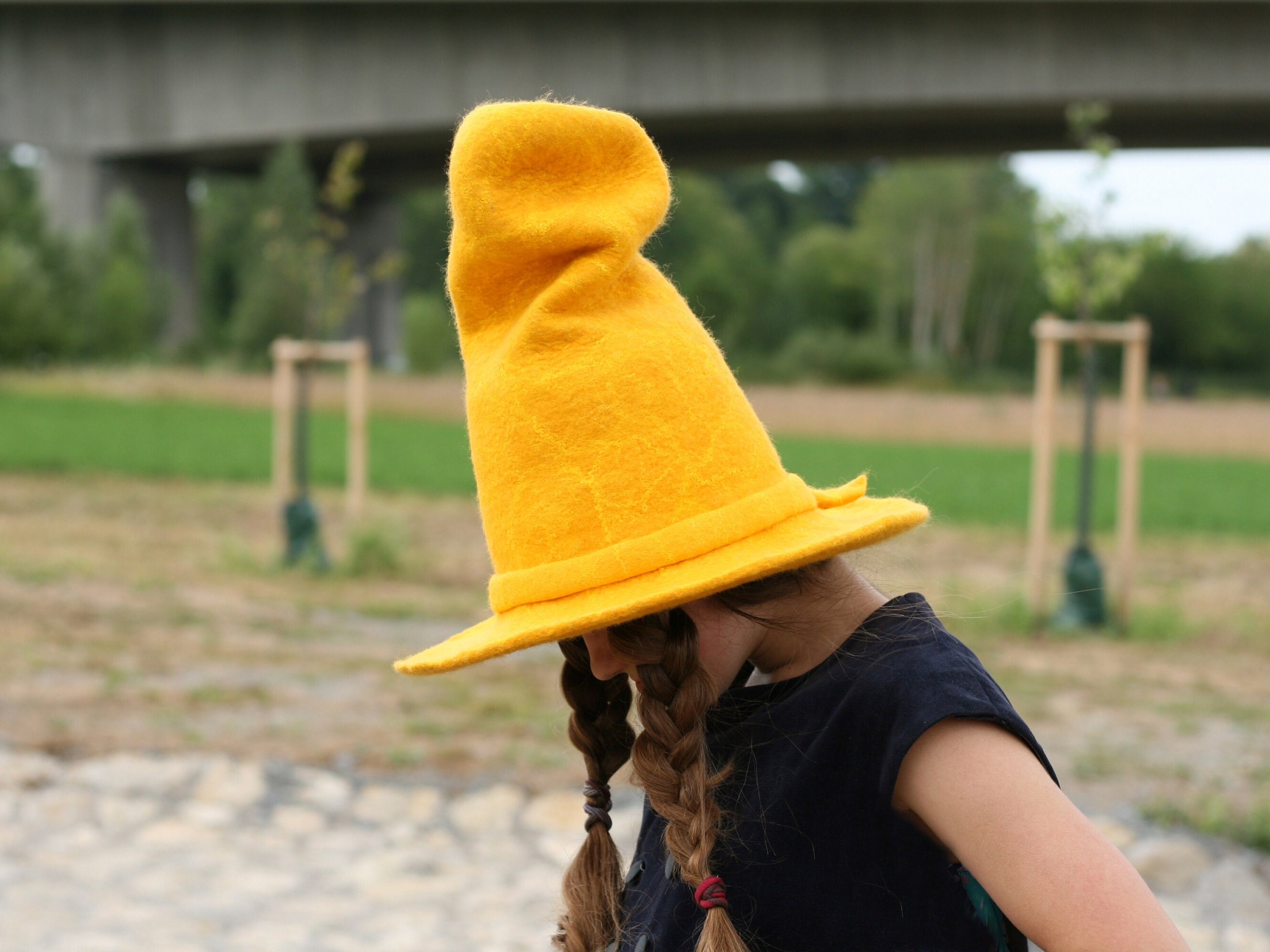 Yellow Floppy Hat. Felted Slouch Hat. Farmers Gardener Peasant - Etsy
