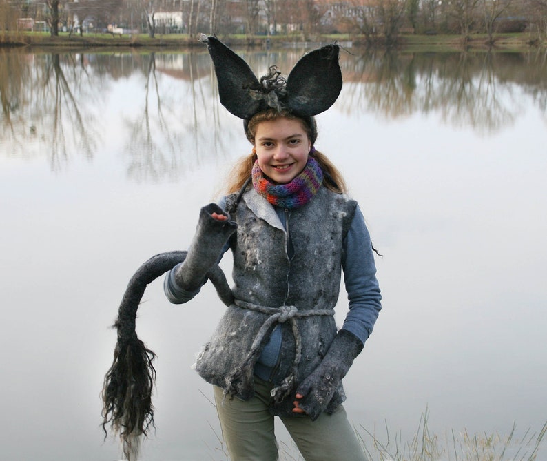 Realistic Looking Donkey Felted Costume Tail Animal Donkey Cosplay ...