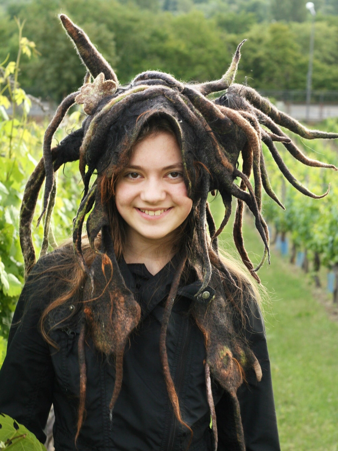 Whimsical Forest Spirit Headpiece, Felted Pagan Wild Spirit Fairy Elve ...